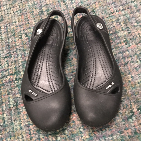 CROCS | Shoes | Crocs Womens Olivia Slingback Flats With Rhinestone ...